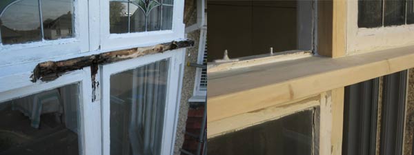 Rot in openers and sliding sashes: – Wooden Window Repair